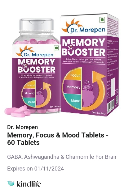 Buy Dr. Morepen Memory, Focus & Mood Tablets - 60 Tablets Online at Best...