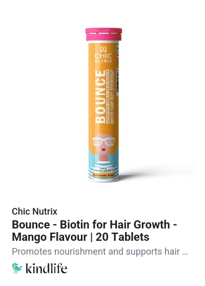Chic Nutrix: Bounce - Biotin for Hair Growth - Mango Flavour | 20 Tablets