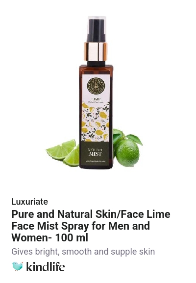 Buy Luxuriate Pure and Natural Skin/Face Lime Face Mist Spray for Men ...