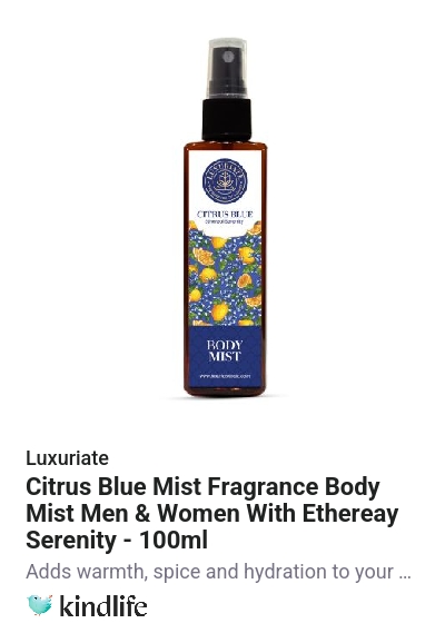 Luxuriate : Citrus Blue Mist Fragrance Body Mist Men & Women With ...
