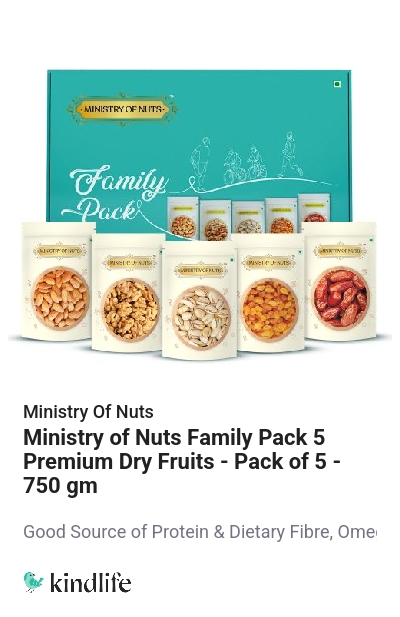 Ministry Of Nuts: Ministry of Nuts Family Pack 5 Premium Dry Fruits ...