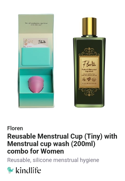 Floren: Reusable Menstrual Cup (Tiny) with Menstrual cup wash (200ml ...
