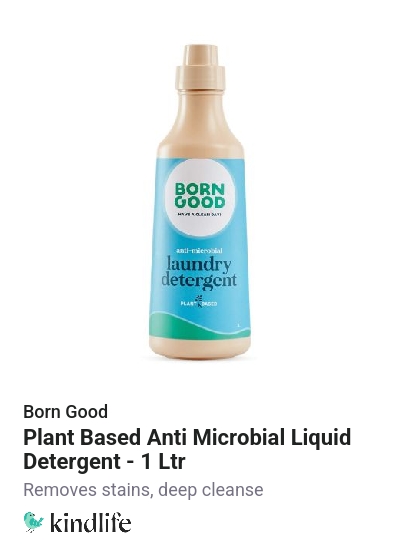 Born Good: Plant Based Anti Microbial Liquid Detergent - 1 Ltr