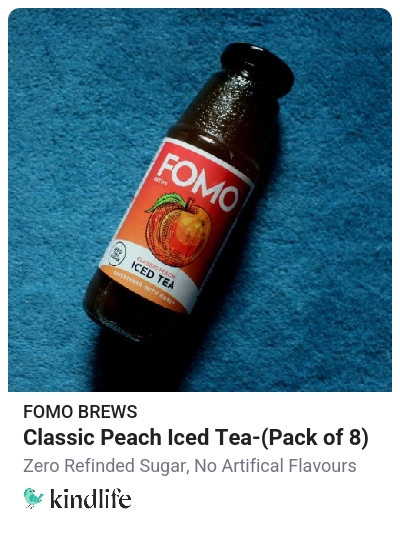 FOMO BREWS: Classic Peach Iced Tea-(Pack of 8)