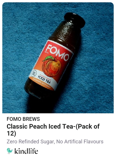 FOMO BREWS: Classic Peach Iced Tea-(Pack of 12)