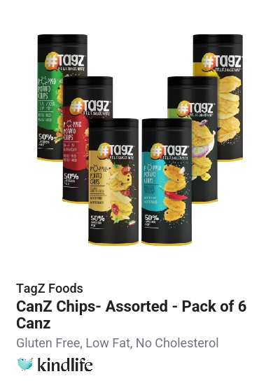TagZ Foods: CanZ Chips- Assorted - Pack of 6 Canz