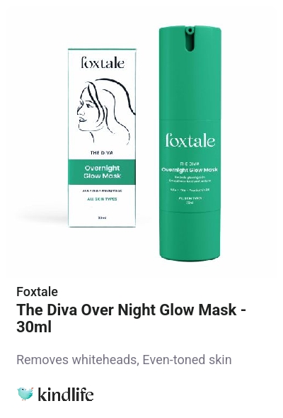 Buy Foxtale The Diva Over Night Glow Mask - 30ml Online at Best Price in...