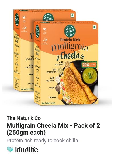 The Naturik Co: Multigrain Cheela Mix - Pack of 2 (250gm each)
