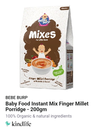 BEBE BURP: Baby Food Instant Mix Finger Millet Porridge - 200gm