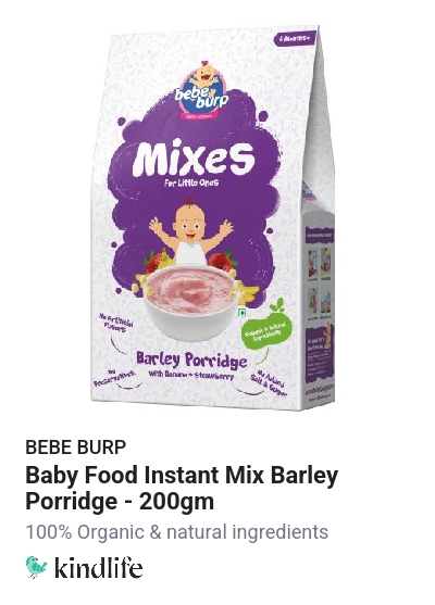 BEBE BURP: Baby Food Instant Mix Barley Porridge - 200gm