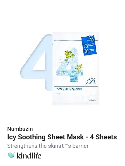 Numbuzin: Icy Soothing Sheet Mask - 4 Sheets