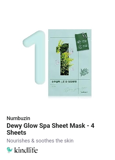 Numbuzin: Dewy Glow Spa Sheet Mask - 4 Sheets