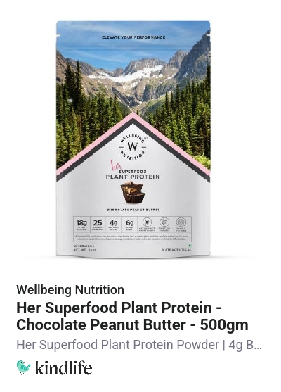 Buy Wellbeing Nutrition Her Superfood Plant Protein - Chocolate Peanut Butter...