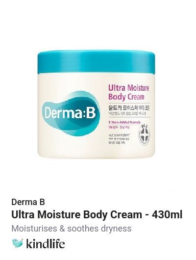 Buy Derma B Ultra Moisture Body Cream - 430ml Online at Best Price in ...