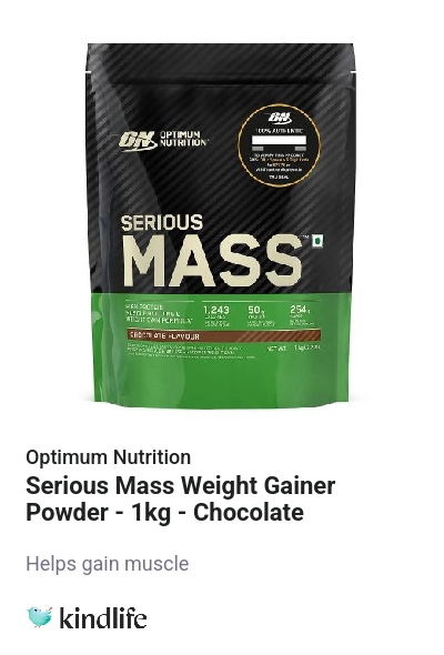 Optimum Nutrition: Serious Mass Weight Gainer Powder - 1kg - Chocolate