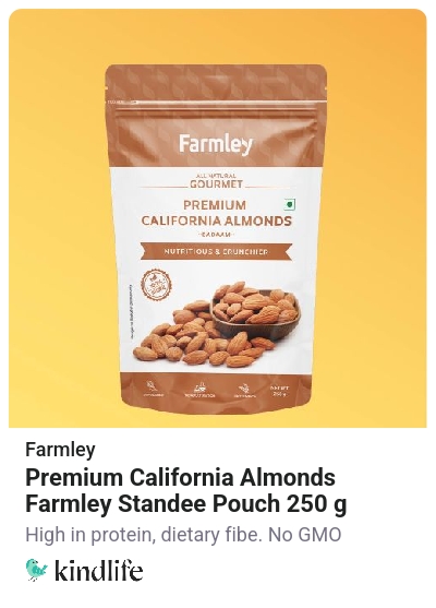 Farmley: Premium California Almonds Farmley Standee Pouch 250 g