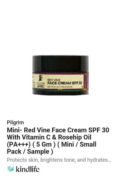 Pilgrim: Mini- Red Vine Face Cream SPF 30 With Vitamin C & Rosehip Oil...