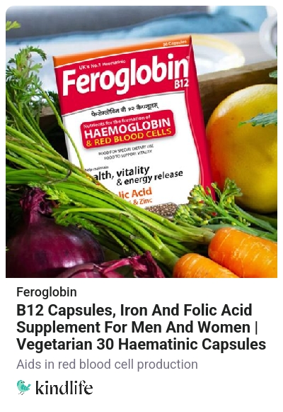 Feroglobin: B12 Capsules, Iron And Folic Acid Supplement For Men And ...