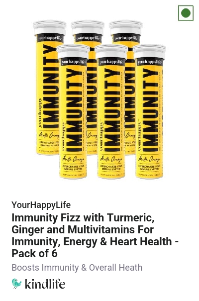 YourHappyLife: Immunity Fizz with Turmeric, Ginger and Multivitamins For...