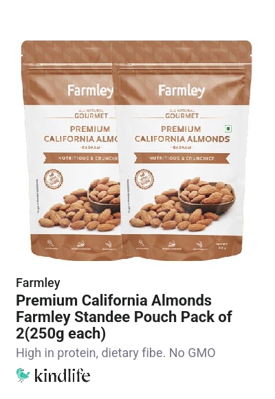 Farmley: Premium California Almonds Farmley Standee Pouch Pack of 2 ...