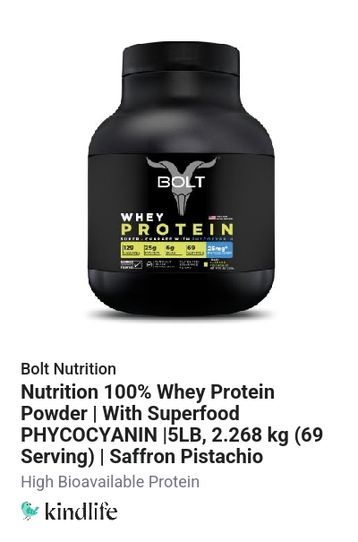 Bolt Nutrition: Nutrition 100% Whey Protein Powder | With Superfood...
