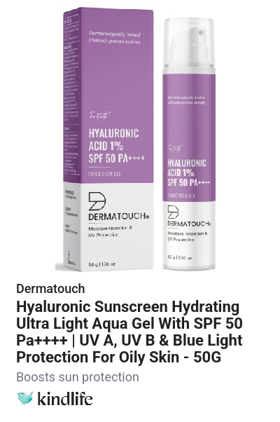Dermatouch: Hyaluronic Sunscreen Hydrating Ultra Light Aqua Gel With ...