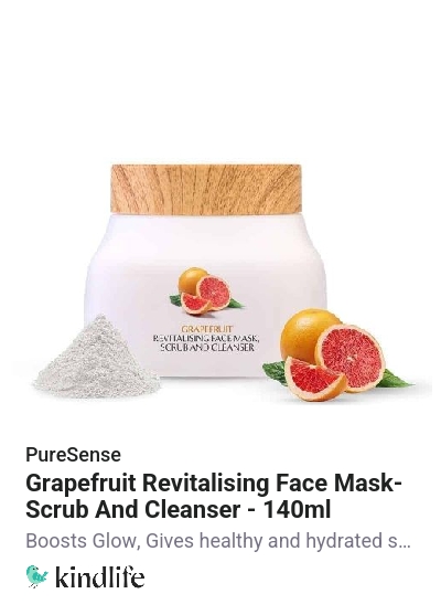 PureSense: Grapefruit Revitalising Face Mask- Scrub And Cleanser - 140ml