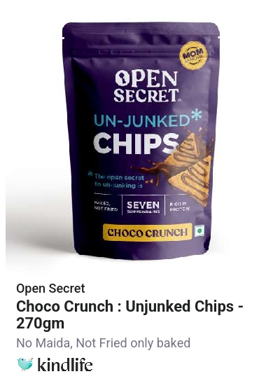 Open Secret: Choco Crunch : Unjunked Chips - 270gm
