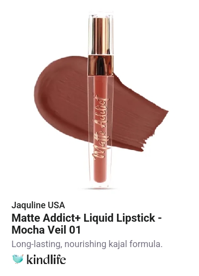 Jaquline USA: Matte Addict+ Liquid Lipstick - Mocha Veil 01