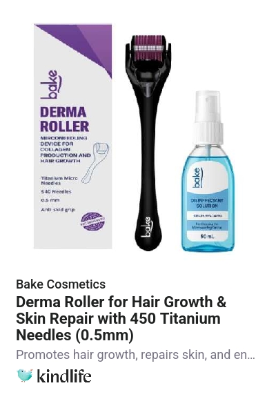 Buy Bake Cosmetics Derma Roller for Hair Growth & Skin Repair 450 ...