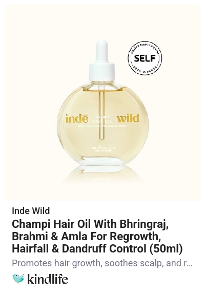 Inde Wild: Champi Hair Oil With Bhringraj, Brahmi & Amla For Regrowth,...