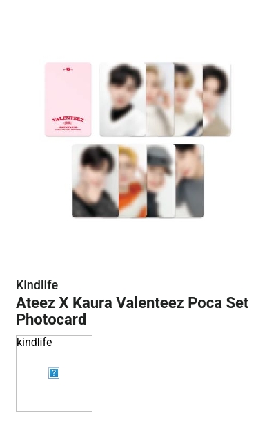 Cokodive: Ateez X Kaura Valenteez Poca Set Photocard