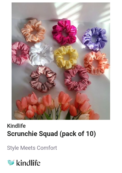 Buy Kindlife Scrunchie Squad (pack of 10) Online at Best Price in India