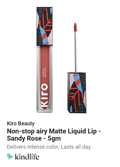 Kiro Beauty: Non-stop airy Matte Liquid Lip - Sandy Rose - 5gm