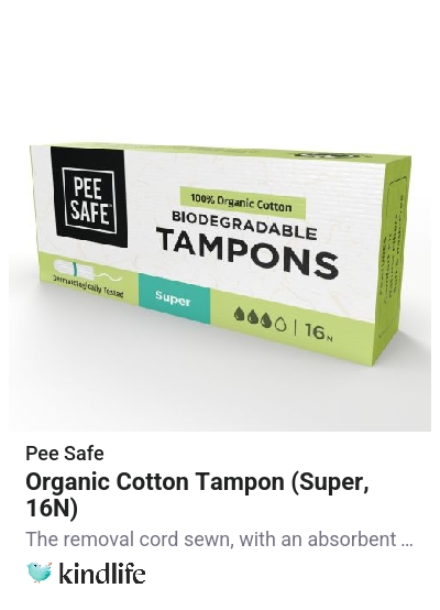 Pee Safe: Organic Cotton Tampon (Super, 16N)