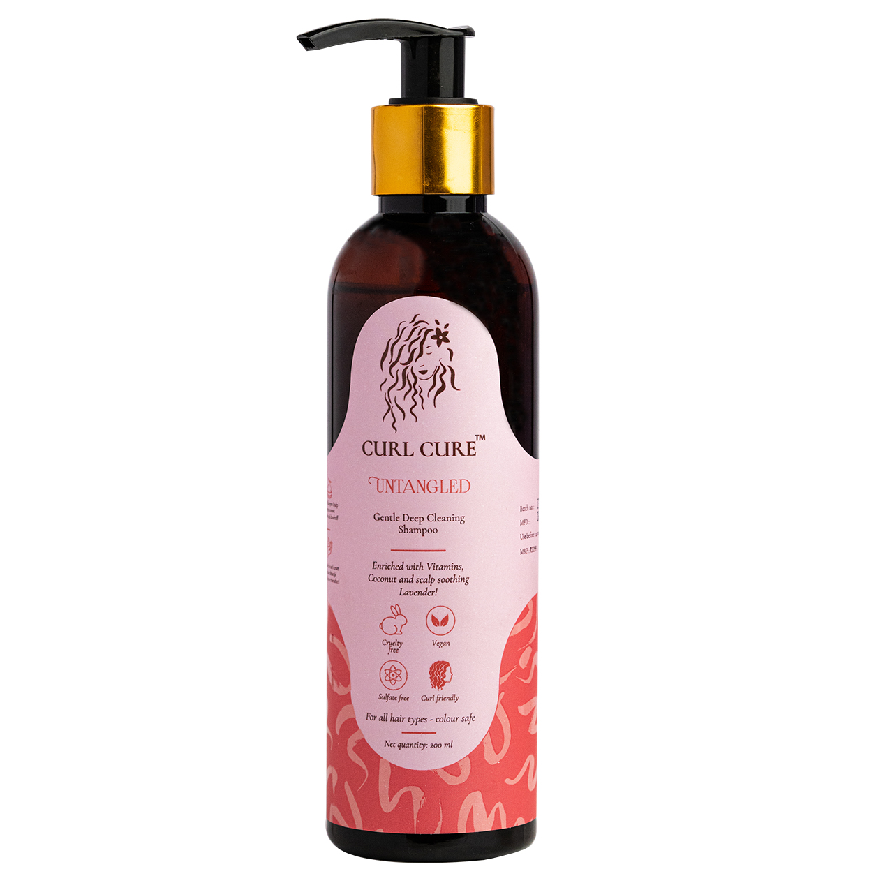 Curl Cure: Untangled Shampoo with Coconut and Lavender - 200ml