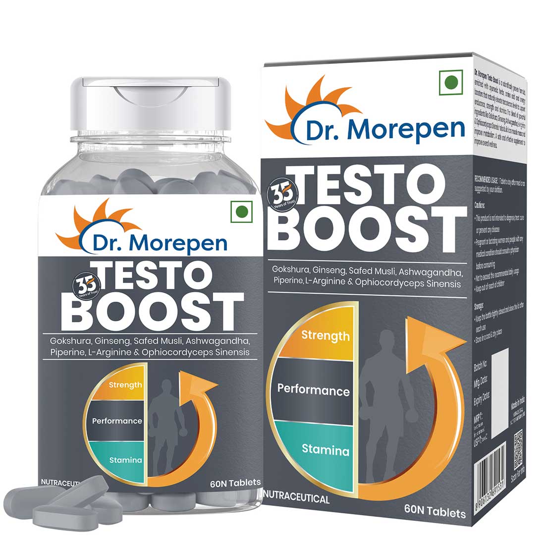 Dr. Morepen: Testo Boost For Men - 60 Tablets