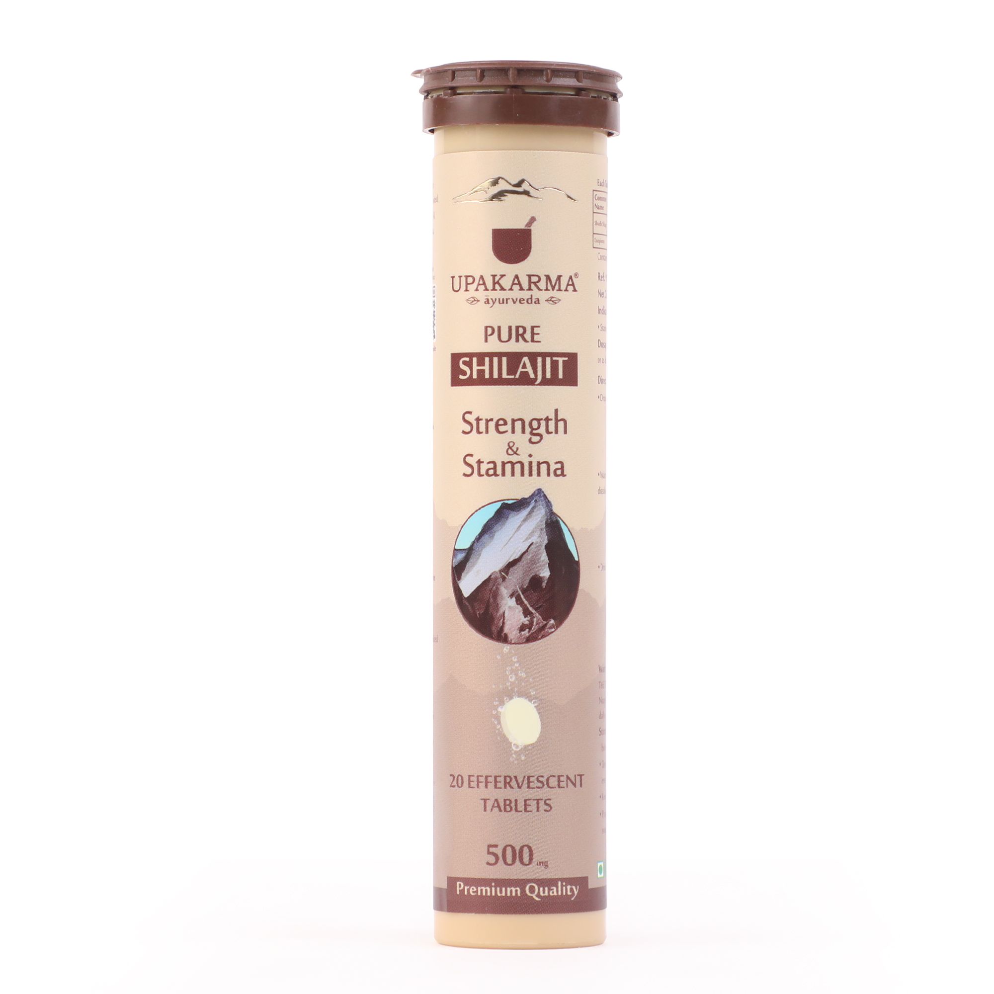 UPAKARMA: Ayurveda Pure Shilajit Effervescent Tablets - 20 Tablets