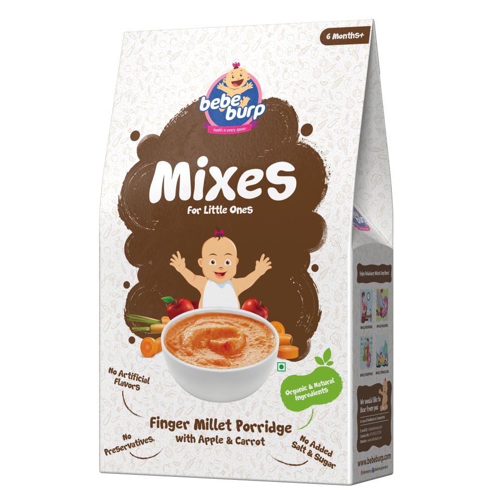 BEBE BURP: Baby Food Instant Mix Finger Millet Porridge - 200gm