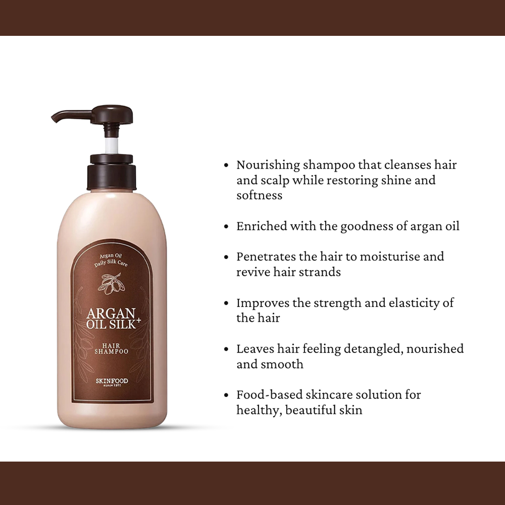 Skinfood: Argan Oil Silk Plus Hair Shampoo - 500ml