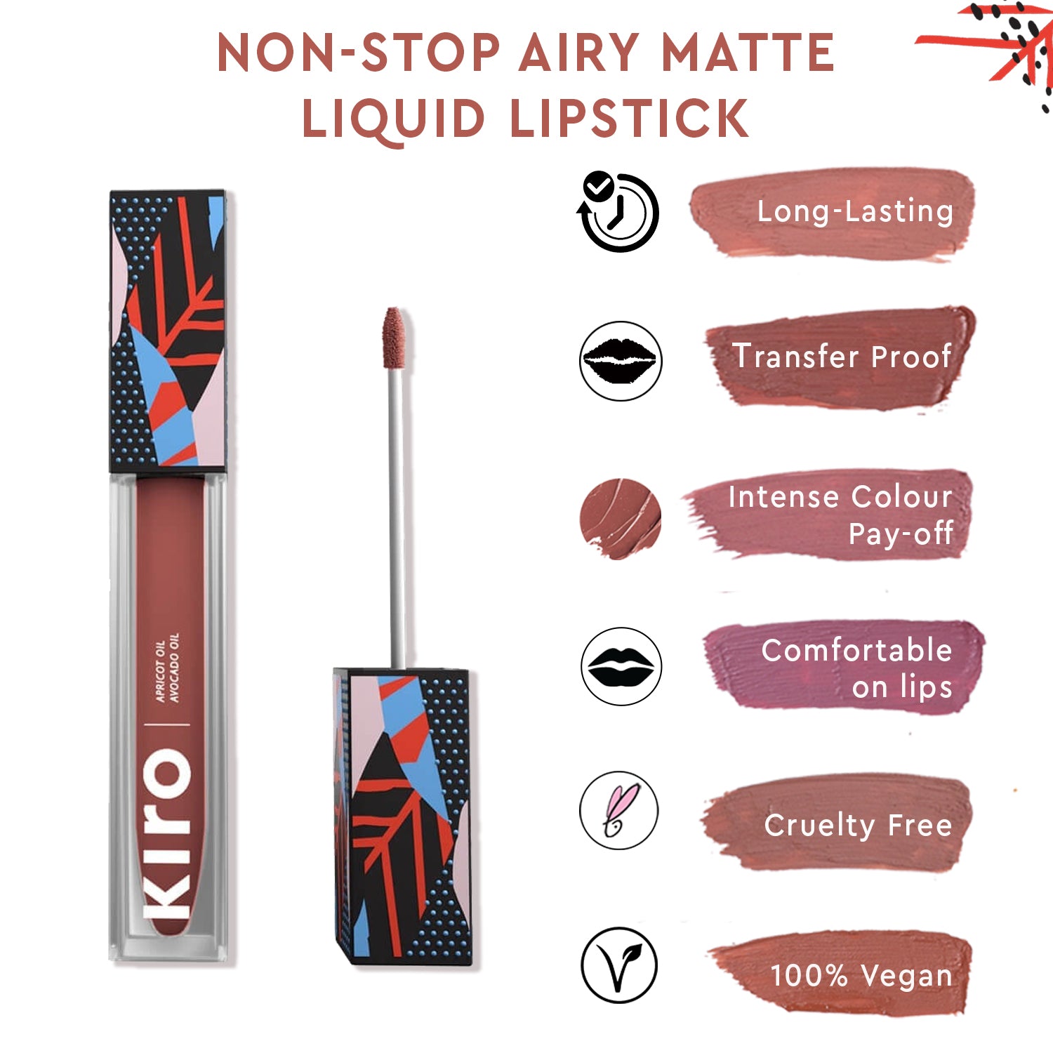 Kiro Beauty: Non-stop airy Matte Liquid Lip Nude Lilly - 5gm