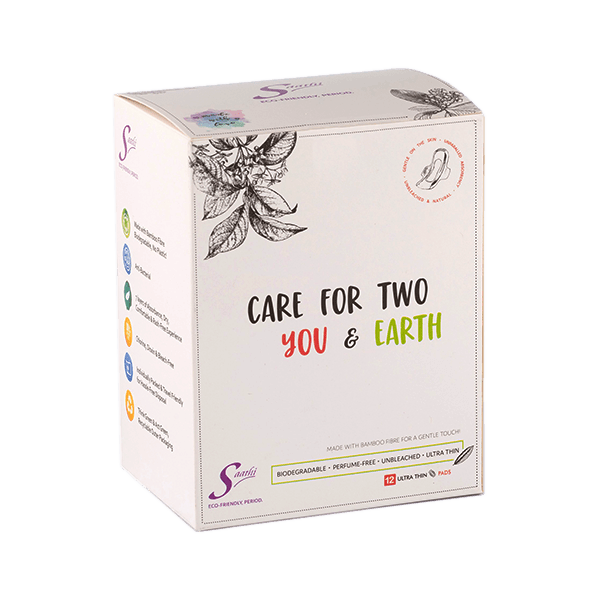 Saathi: Overnight Bamboo Fiber Sanitary Pads - pack of 12