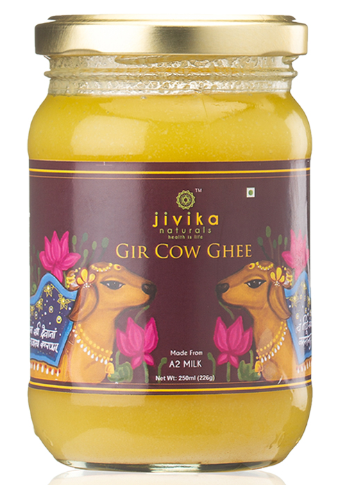 jivika naturals: Vedic Hand Churned Bilona Gir Cow Ghee - 250 ml