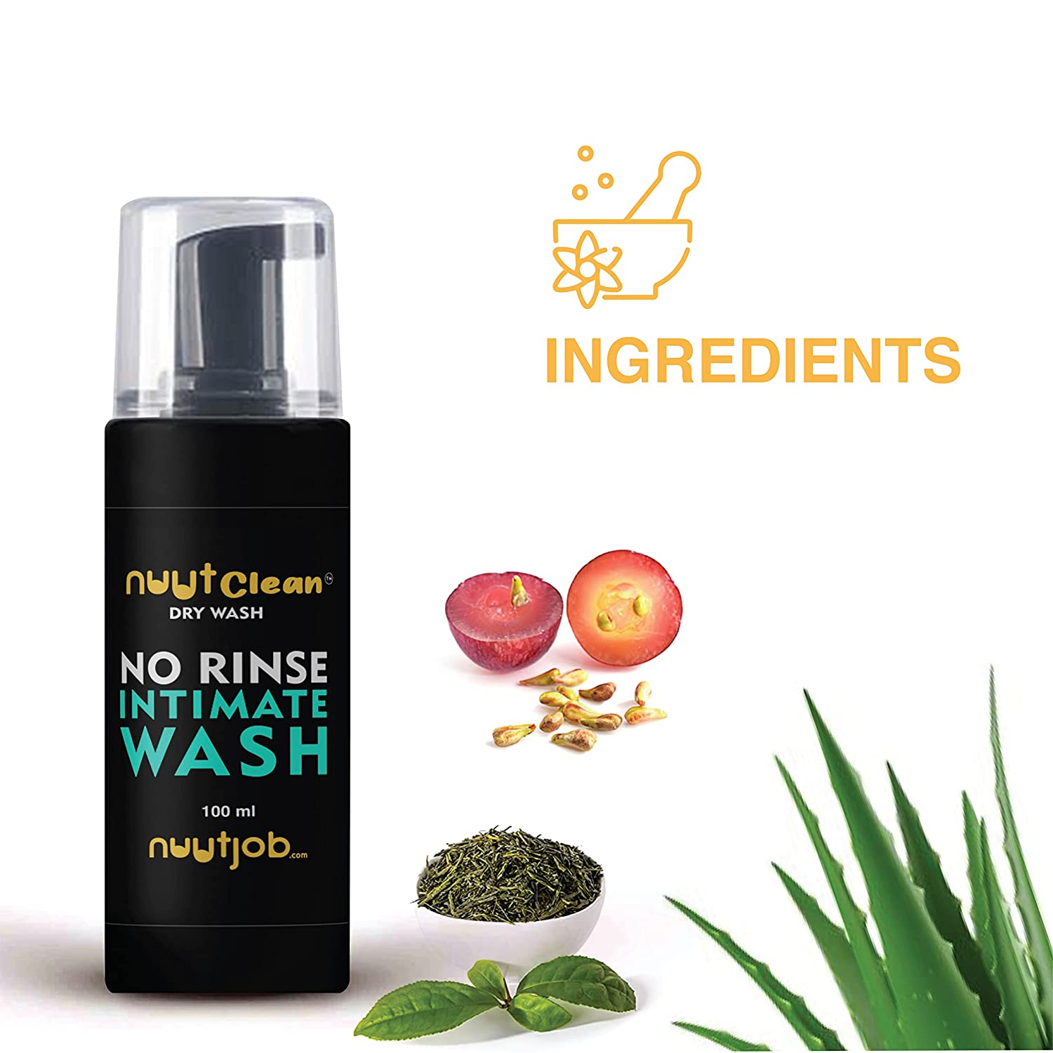 Nuutjob: NuutClean - No Rinse Intimate Moisturizing Dry Wash - 100ml