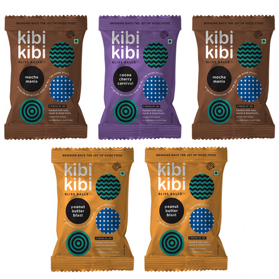 Kibi Kibi: Bliss Balls Intense Box - Pack of 5 - 30 gm each