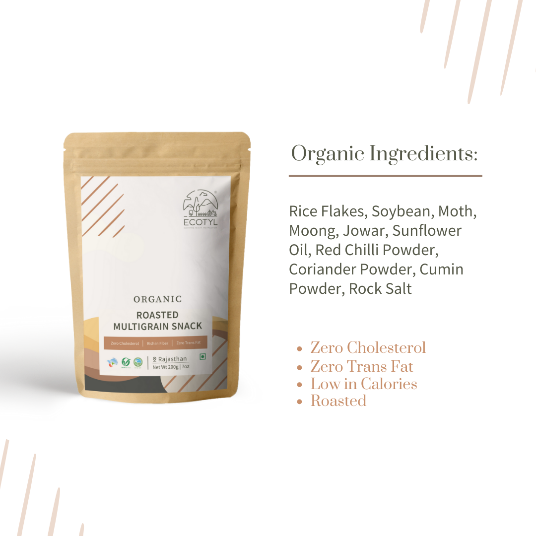 Ecotyl: Organic Roasted Multigrain Snack - 200 gm