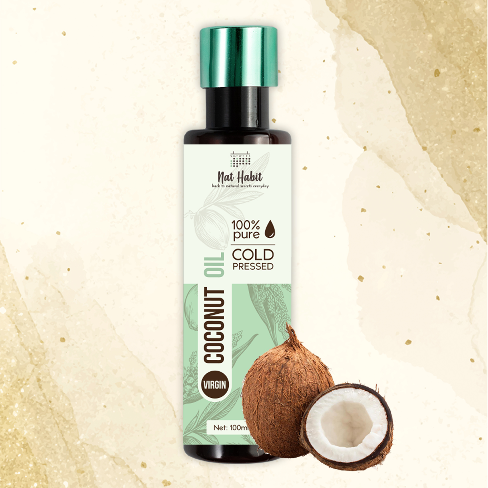Nat Habit: Cold Pressed 100% Pure Virgin Coconut Oil - 100ml