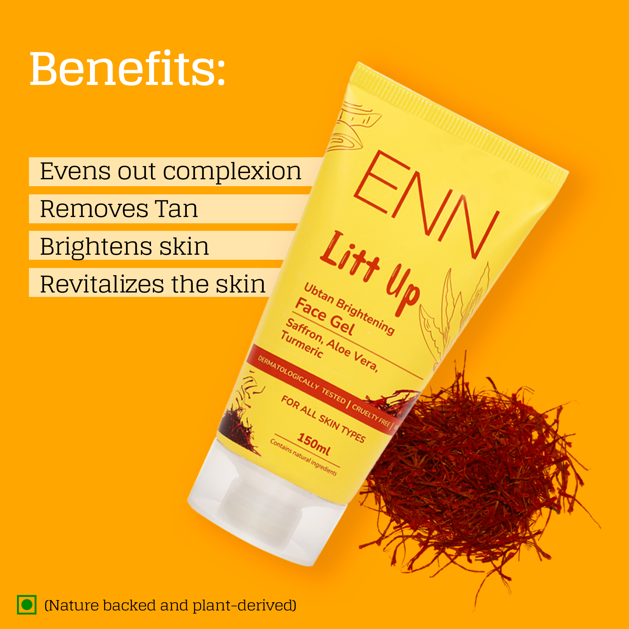 Enn Beauty: Litt Up Ubtan Brightening Face Gel - 150ml