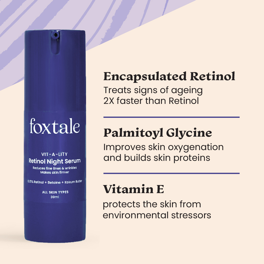 Foxtale: Vit-A-Lity 0.15% Encapsulated Retinol Night Serum - 30ml