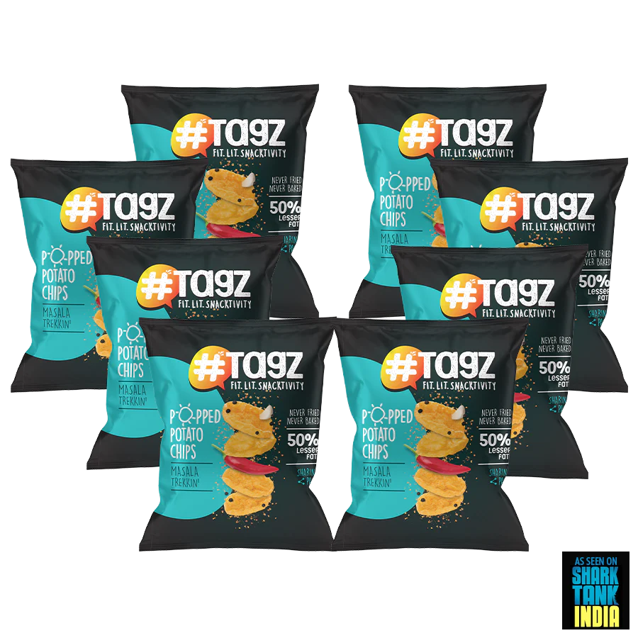 TagZ Foods: Masala Trekkin\' Chips- Pack of 8 Pouches